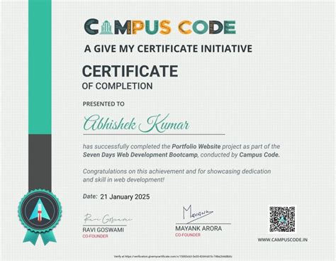 abhishek kumar on linkedin givemycertificate webdevelopment campuscode portfoliowebsite…