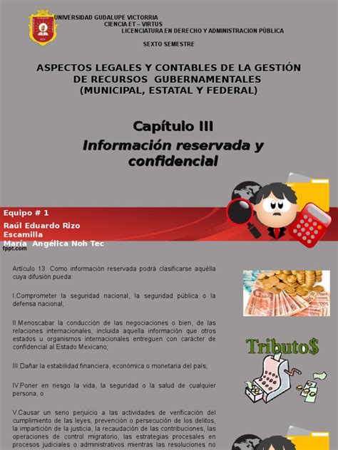 Información Reservada Y Confidencial Pdf Información Estado