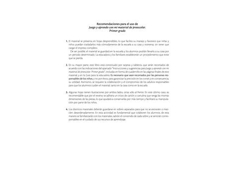 Juego Y Aprendo Con Mi Material De Preescolar Primer Grado Pdf Pdf