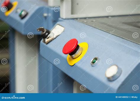 Big Red Switch On Machine Control Panel Stock Photo Image Of Tumbler Switch 44140052