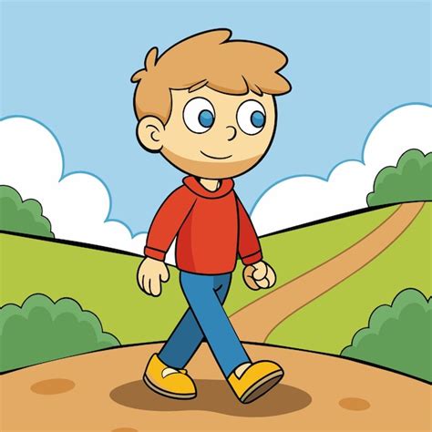 Imágenes De Niño Caminando Dibujo Descarga Gratuita En Freepik