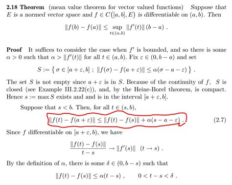 Real Analysis A Question About The Proof Of Mean Value Theorem For Vector Valued Functions