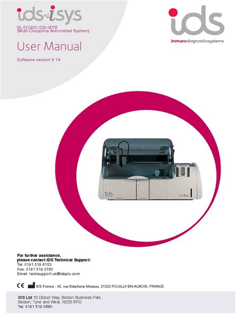 Ids Isys User Manual V14 Revision M1 Pdf Immunoassay Assay