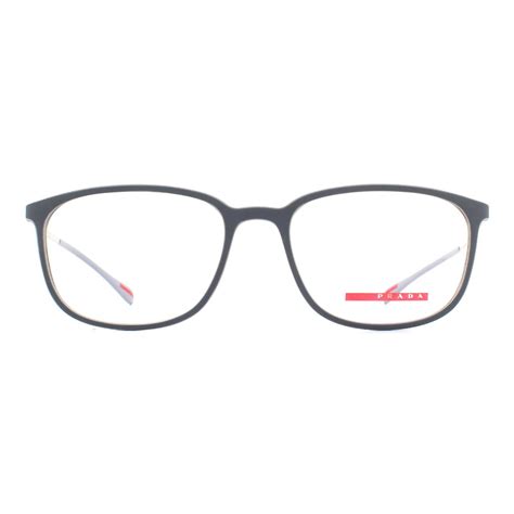 Prada Sport Rectangular Grey Rubber Mens Glasses Frames