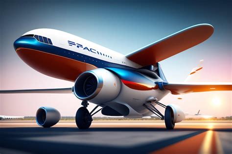 Premium Ai Image Modern Plane Flying In The Sky Generated Ai