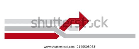 Overtaking Arrow Passing Forward Vector Banner Stock Vector Royalty