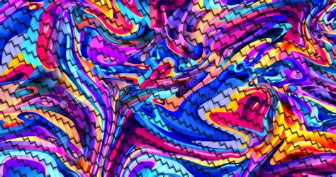 Animation Of Rows And Rows Of Colorful Purple Pink Red Stripes Rippling Colorful Wave