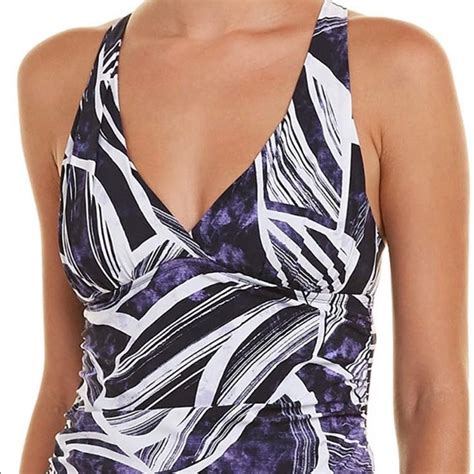 La Blanca Swim Nwt Lablanca Bali Hai Halter Goddess Tankini Top 4