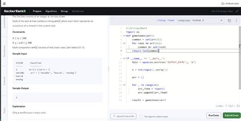 Solving Hackerrank Challenge On Gemstones With Python Mukul Pathak Posted On The Topic Linkedin