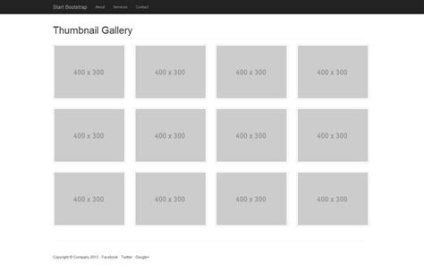 Start Bootstrap Thumbnail Gallery Template For Bootstrap 3 Bootstrap Template Templates