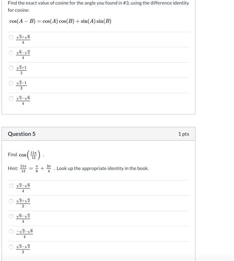 solved question 2 2 pts now use the sum identity for sine to