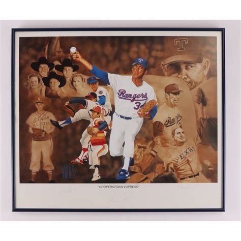 Nolan Ryan And Vernon Wells Signed Le Custom Framed Print Display Ryan