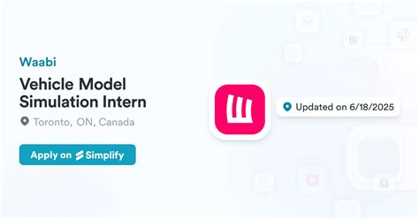 vehicle model simulation intern waabi simplify jobs