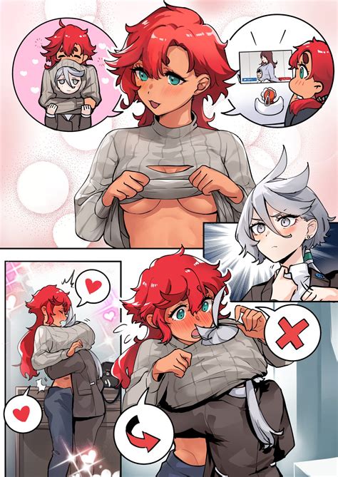 Rule 34 2girls Ahoge Big Breasts Blush Blushing Profusely Boob Window