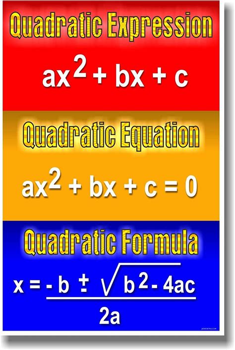 Quadratic Expression Quadratic Equation Quadratic Formula Math