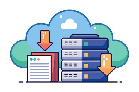 premium vector an illustration of a digital file being downloaded