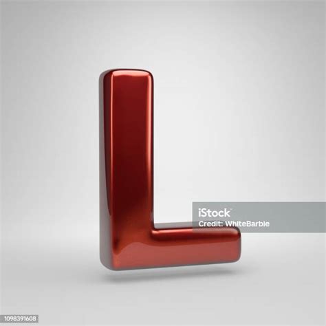 3d 편지 L 대문자입니다 흰색 배경에 고립 된 빨간 금속 편지 0명에 대한 스톡 사진 및 기타 이미지 0명 3차원 형태