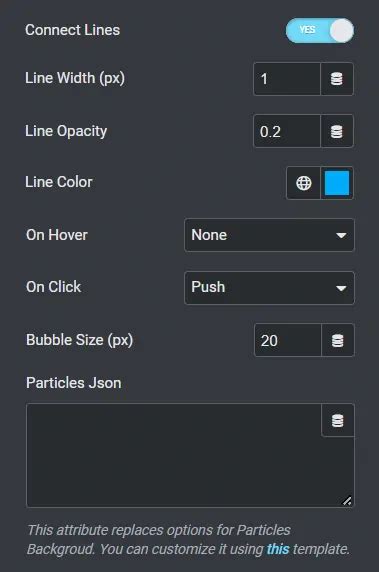 Particles Background Widget For Elementor