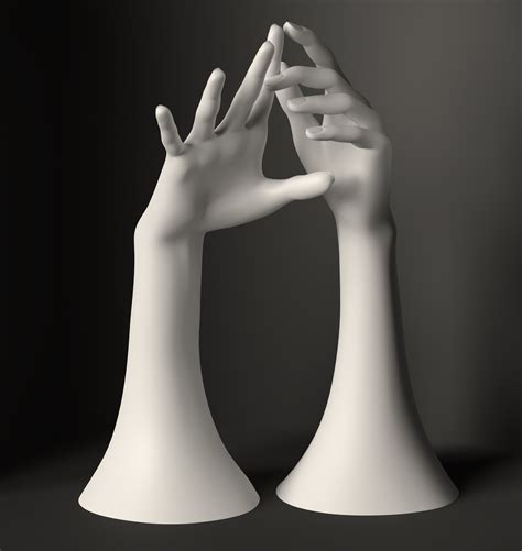 Archivo Stl Female Hands Pose Realistic 3d Print Model ♀️ Obj ・design