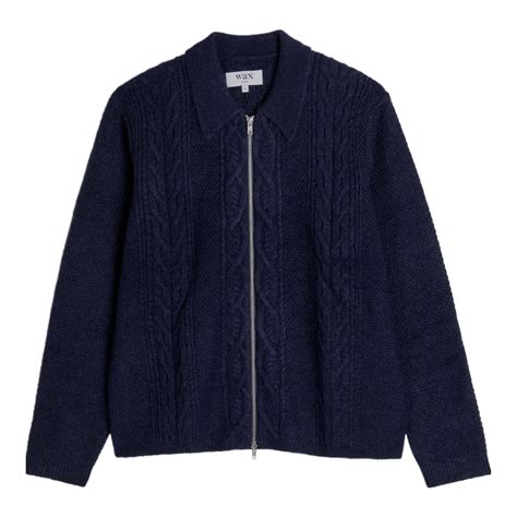 Wax London Friar Cable Knit Jacket Vayard