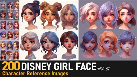 Artstation Disney Girl Face Vol51 4k Reference Images Artworks