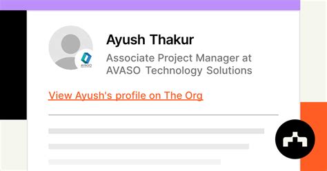 Ayush Thakur Associate Project Manager At Avaso Technology Solutions