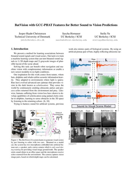 Batvision With Gcc Phat Features For Better Sound To Vision Predictions Deepai