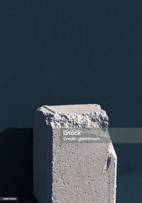 어두운 배경 소박한 받침대 위에 오래된 작업 돌 조각 제품을 위한 장소를 표시하는 3d 컴퓨터 그래픽 템플릿 0명에 대한 스톡 사진 및 기타 이미지 Istock