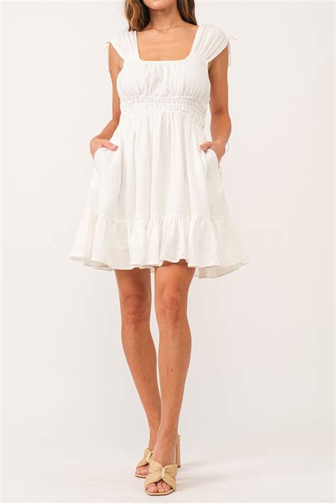 Hope Gauze Dress White