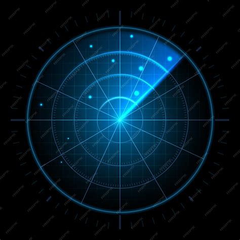 Premium Vector Digital Radar Screen Futuristic Sonar Interface