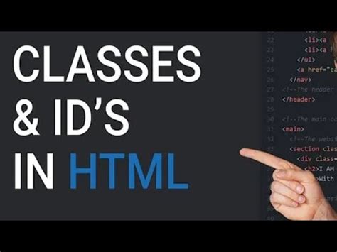 Html tutorial : Ids and classes in HTML web development tutorials - YouTube