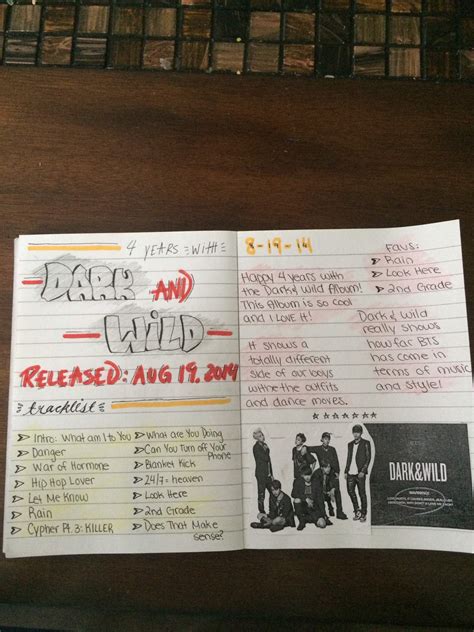 Bts Dark And Wild Album Tracklist Leqwergeneration
