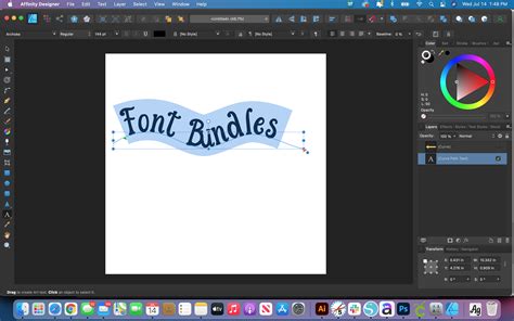 Curve Text In Affinity Designer 5 Steps Design Bundles