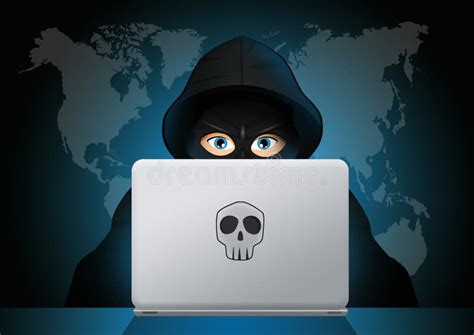 Illustration Of Hacker Danger Alert Stock Illustration Illustration