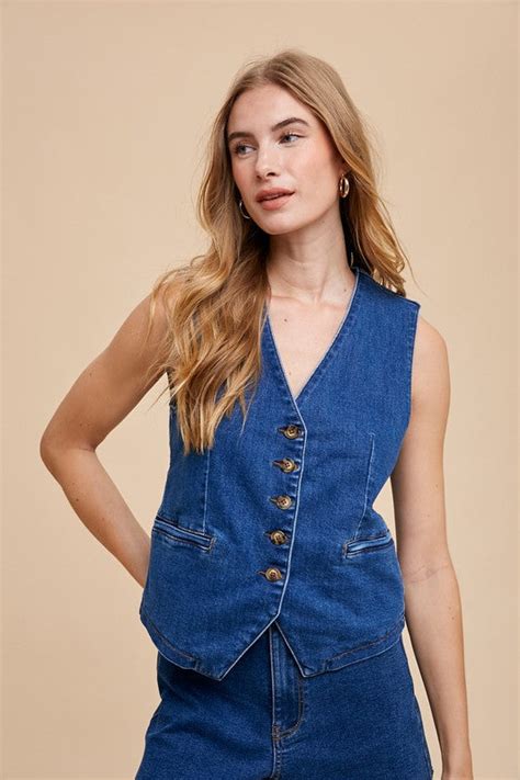 Penny Denim Vest Emma And Alice