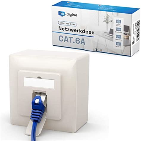 Hb Digital 1x Cat 6a Network Socket For Cat8 Cat7 Cat6a Cat6 Cat5