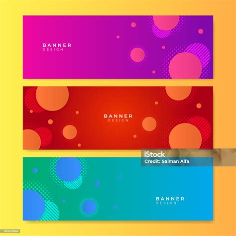 추상적 기하학적 배경이있는 다채로운 웹 배너 파스텔 그라데이션 색상과 추상적 기하학적 배경이 있는 수평 프로모션 배너 컬렉션입니다 헤더 디자인 생생한 쿠폰 템플릿 0명에