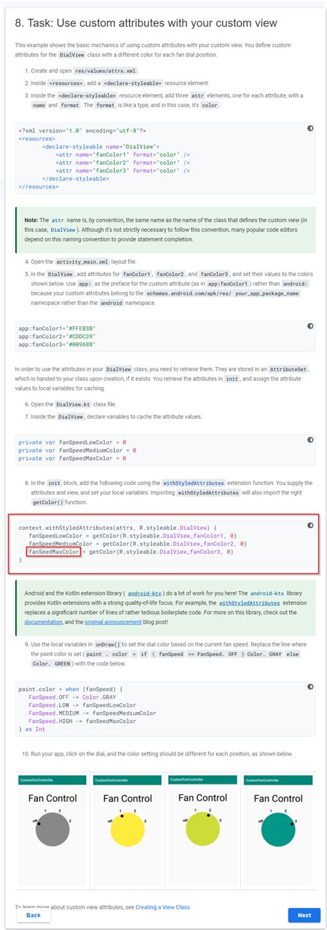 advanced android in kotlin custom views 2 1 [step ][description