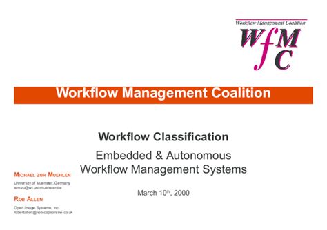Pdf Workflow Management Coalition