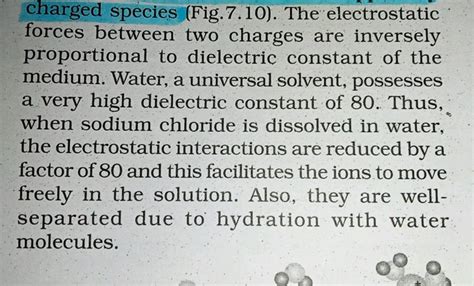 Charged Species Fig 7 10 The Electrostatic Forces Between Two Charges