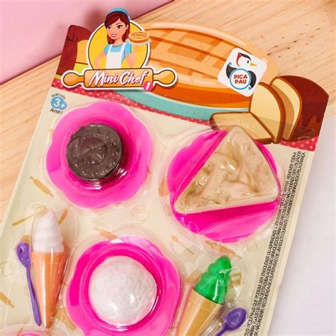 Kit Comidinhas Mini Chef Doces De Brinquedo Tamanho U Cor Unica