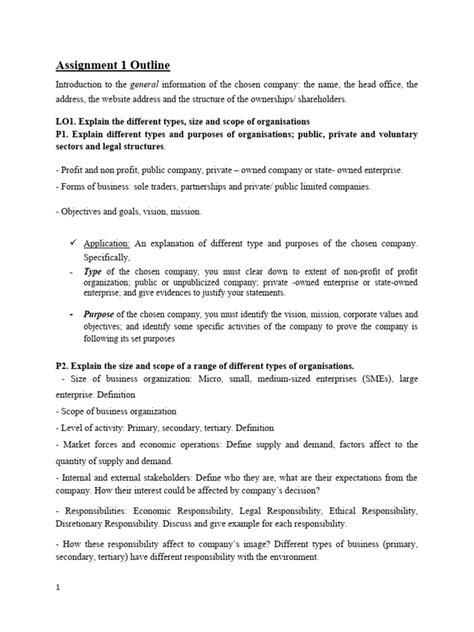 Assignment 1 Outline 2021 Pdf Profit Economics Nonprofit