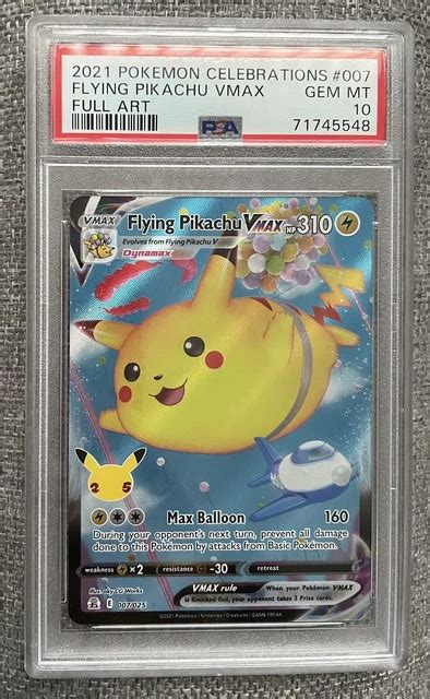 Flying Pikachu Vmax 007 025 Pokémon 2021 Celebrations Psa 10 Classic Collection Eur 29 28