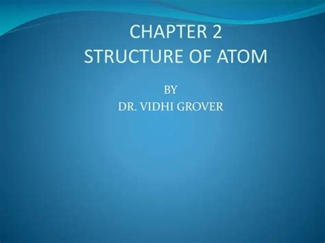 Ppt Ncert Solutions Class 11 Chemistry Chapter 2 Structure Of The