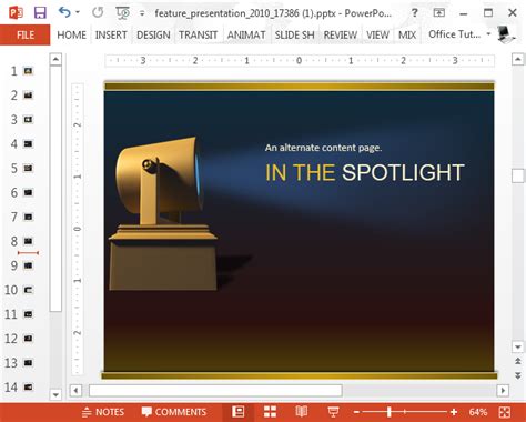 Animated Spotlight PowerPoint Template SlideHunter