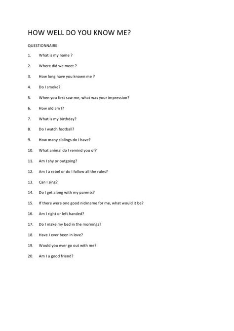 How Well Do You Know Your Best Friend Questions