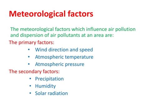 Meteorology And Air Pollution Pptx Indoor Environmental Quality Home And Garden