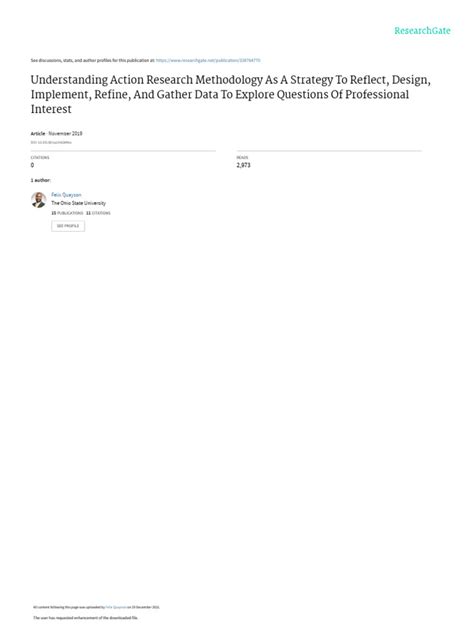 Understanding Action Research Methodology As A Strategy To Reflect Design Il Interest1 Pdf