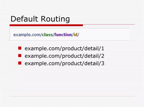 codeigniter custom routing manipulate uri ppt