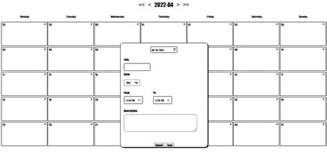 Calendar React Js Examples